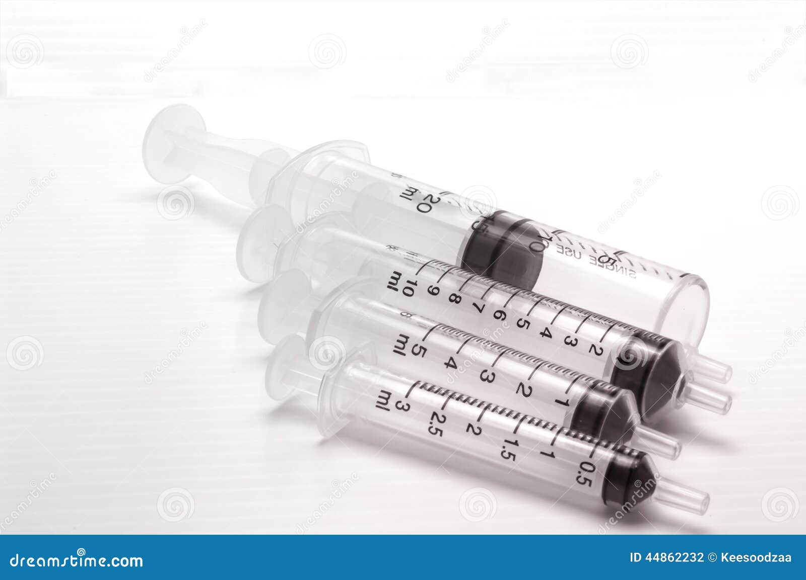 Multiple Syringe on a White Background. Stock Photo - Image of medicine ...