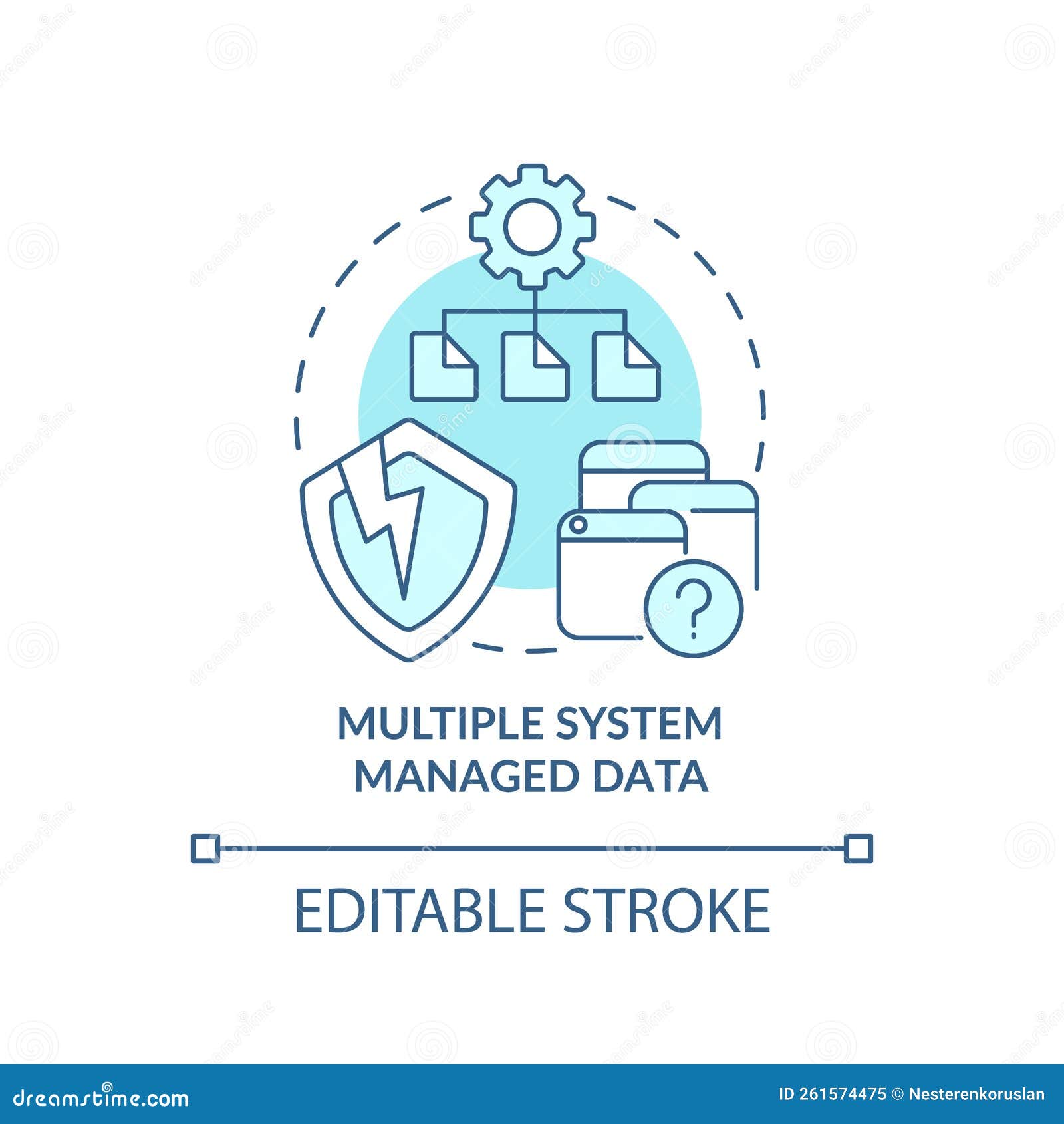 Multiple System Managed Data Turquoise Concept Icon Stock Vector ... Multiple System Managed Data Turquoise Concept Icon Stock Vector ...