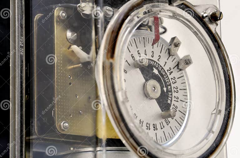 Historic Multiple Tariff Meter and Electric Timer Stock Image - Image ...