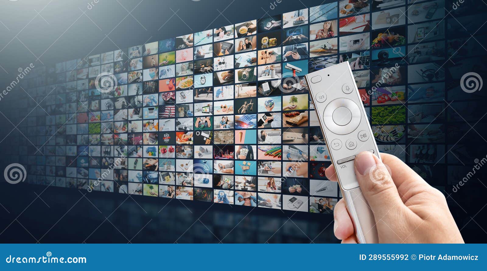 Multiple Television Screens with Remote Control Stock Photo - Image of ...