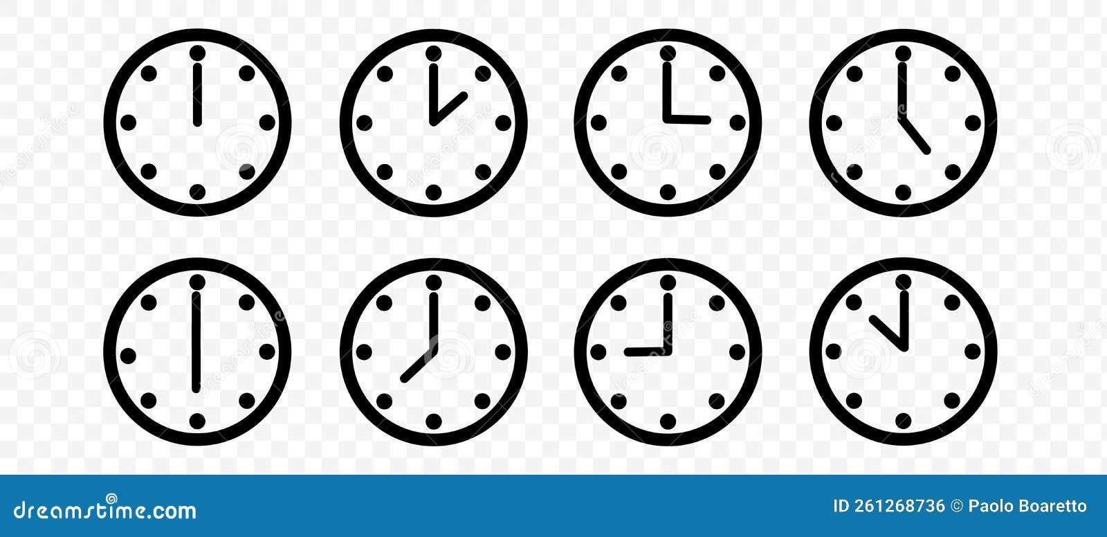 Multiple Time Zone Flat Style Icon Stock Illustration - Illustration of ...