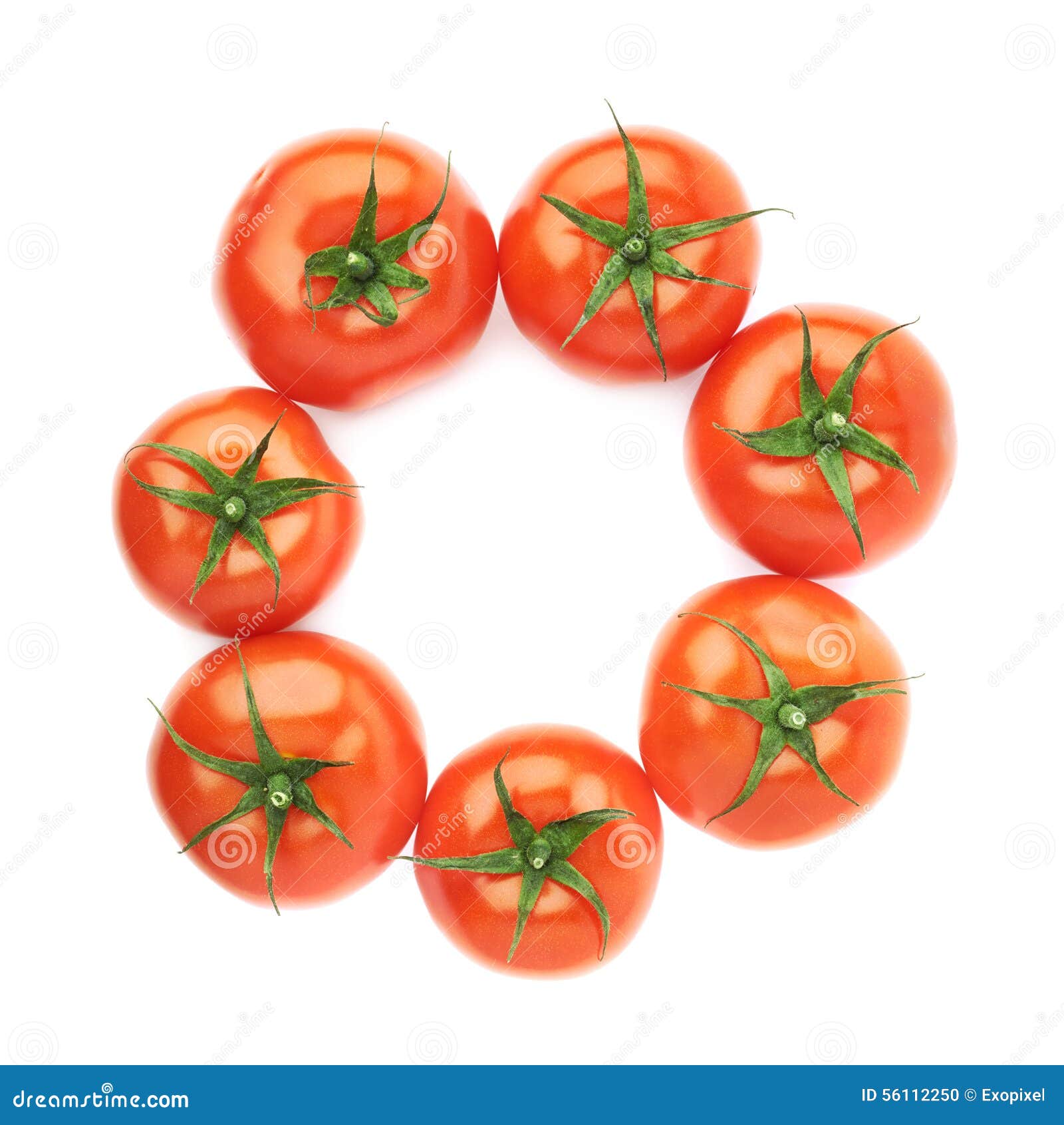 Multiple Tomatoes Aligned in a Circle Stock Photo - Image of background ...