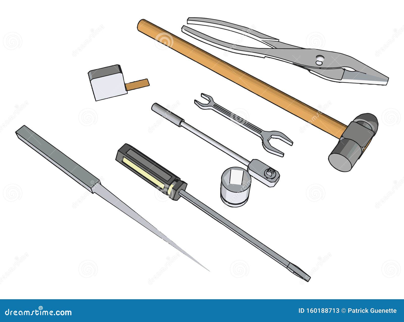 Multiple Tools, Illustration, Vector Stock Vector - Illustration of ...