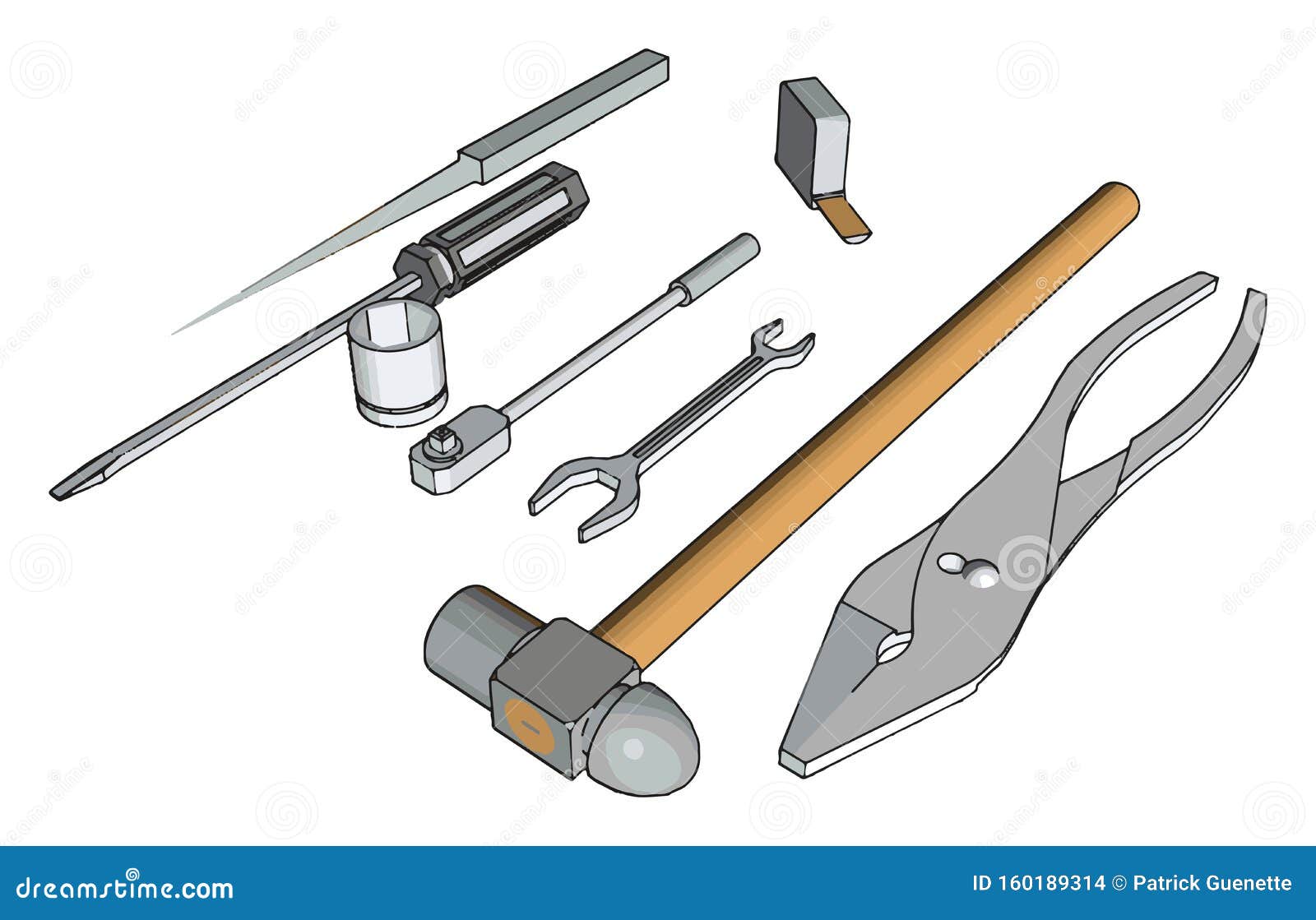 Multiple Tools, Illustration, Vector Stock Vector - Illustration of ...