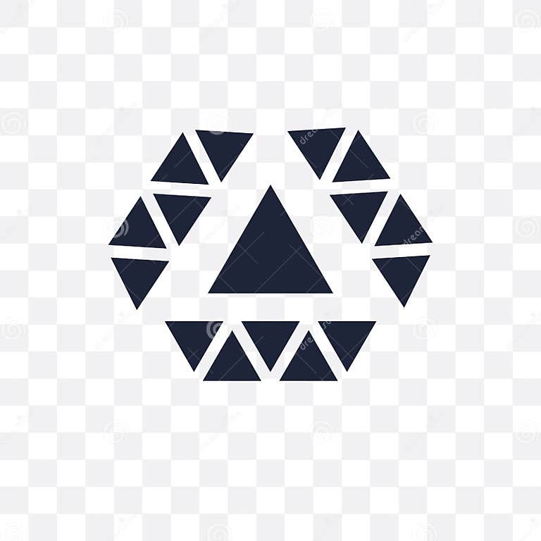Multiple Triangles Inside Hexagon Transparent Icon. Multiple Triangles ...
