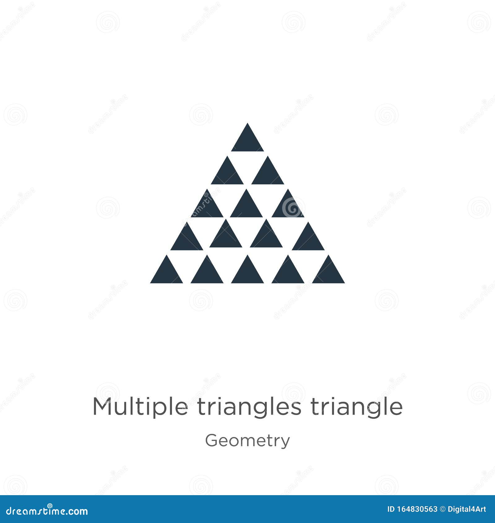 Multiple Triangles Triangle Icon Vector. Trendy Flat Multiple Triangles ...