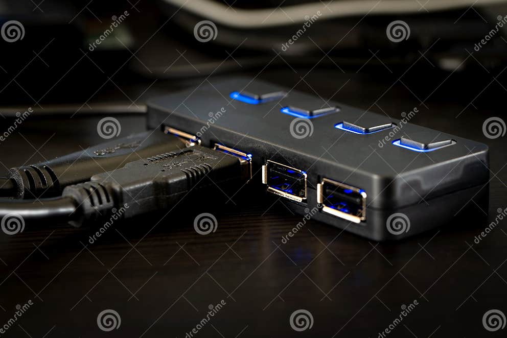 Multiple USB hub device stock image. Image of high, charging - 179877437