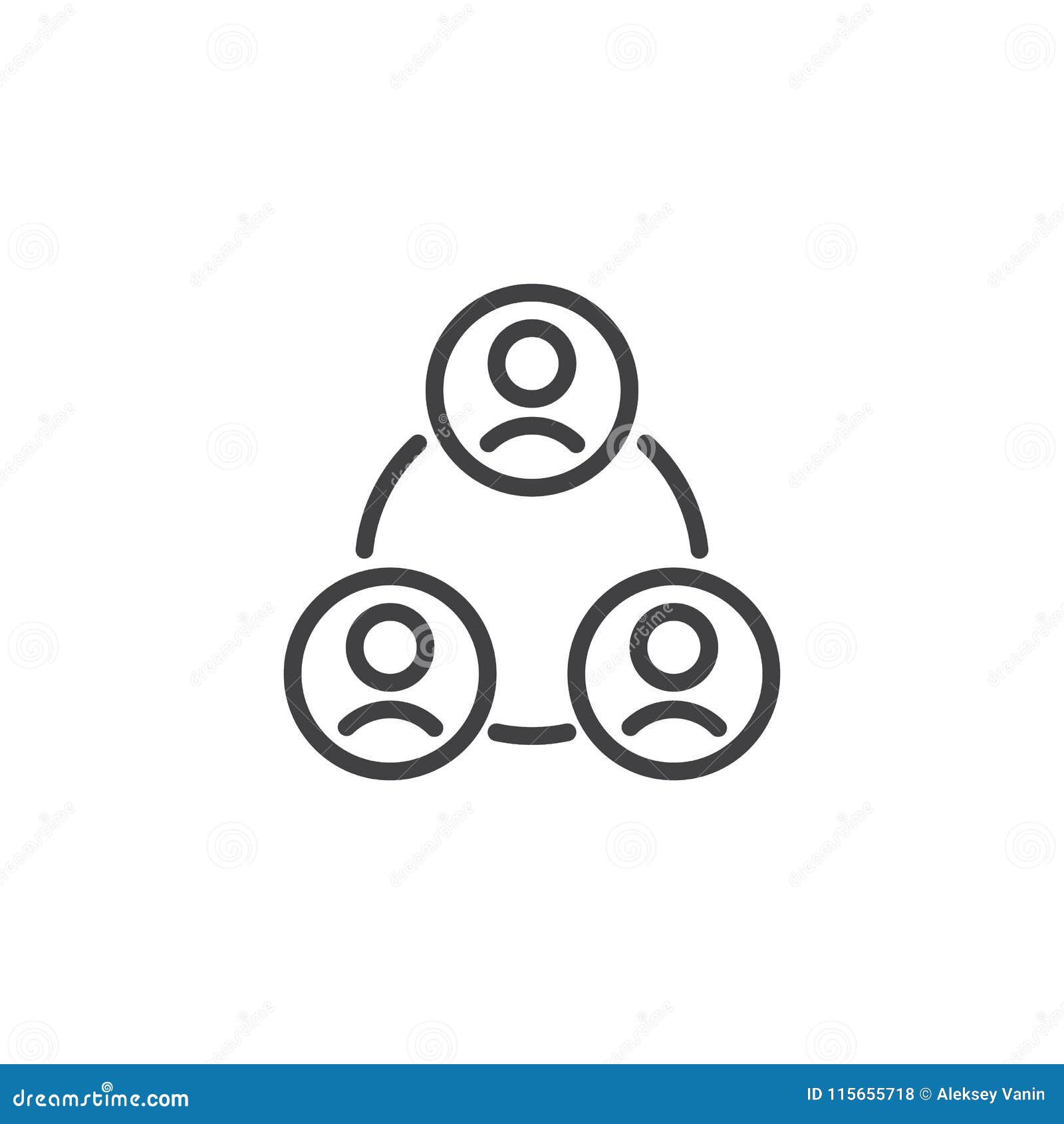 Multiple user outline icon stock vector. Illustration of outline ...