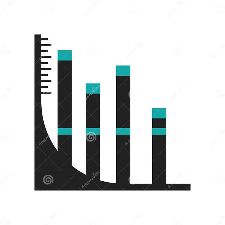 Multiple Variable Bars Data Graphic Icon Vector Sign and Symbol Isolated on White Background ...