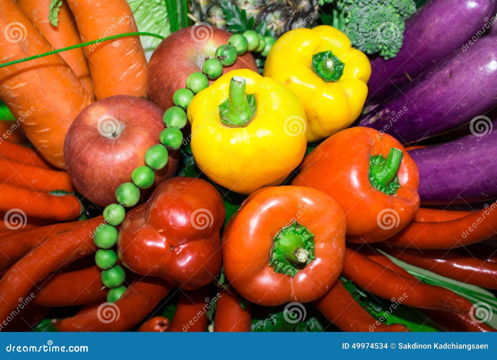 Multiple Vegetables and Fruits Stock Photo - Image of chili, orange ...