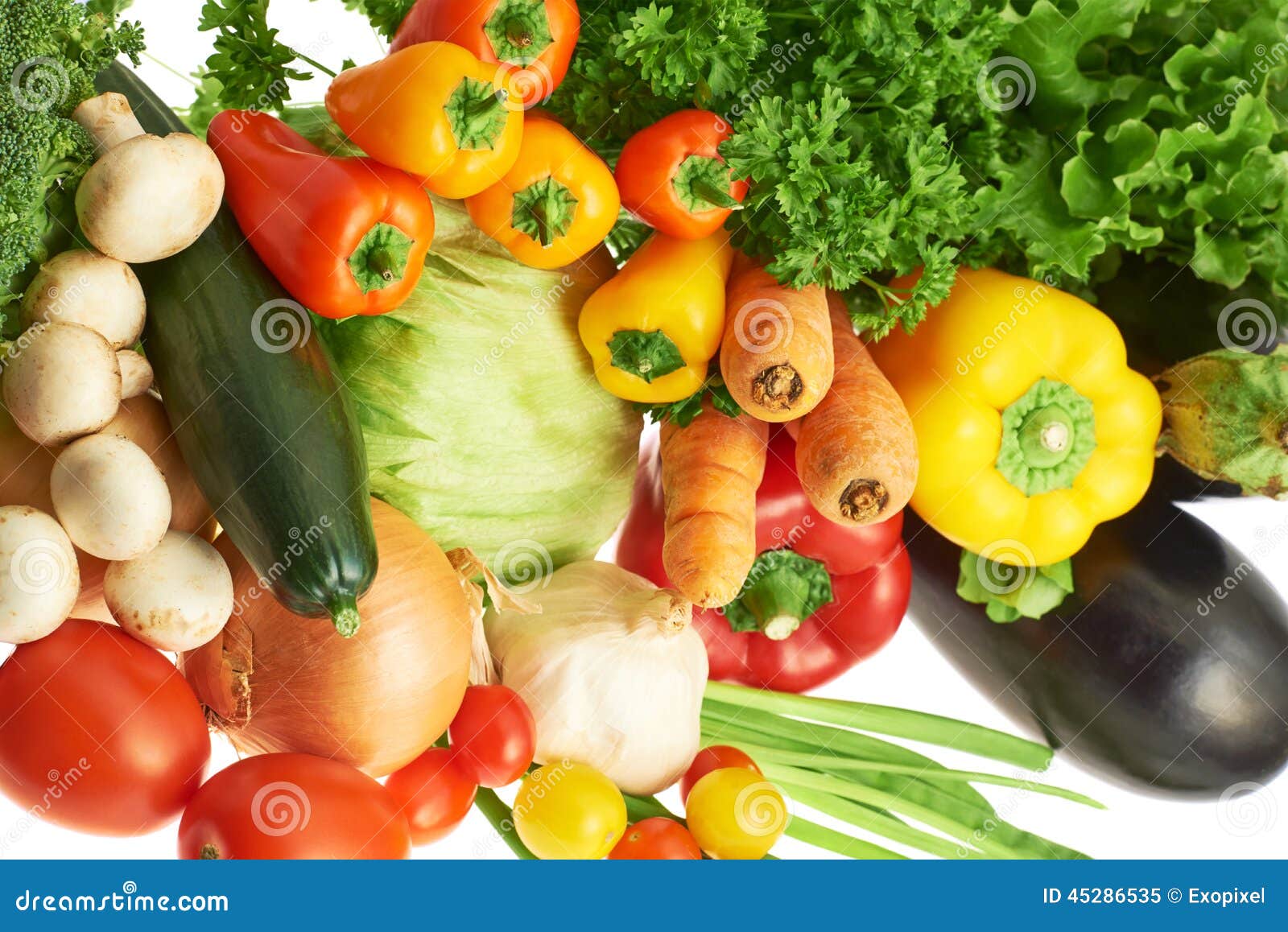 Multiple Vegetables Over White Background Stock Image - Image of carrot ...