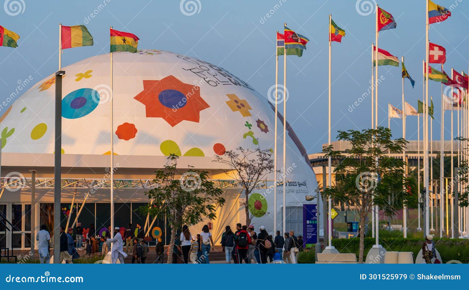 Multiple Visitors Visiting Qatar Expo Pavilions Editorial Stock Image ...