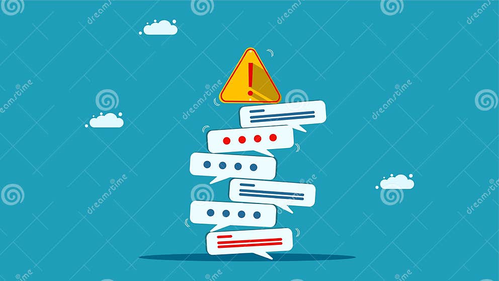 Multiple Warning Messages and Warning Exclamation Marks Stock Vector - Illustration of ...