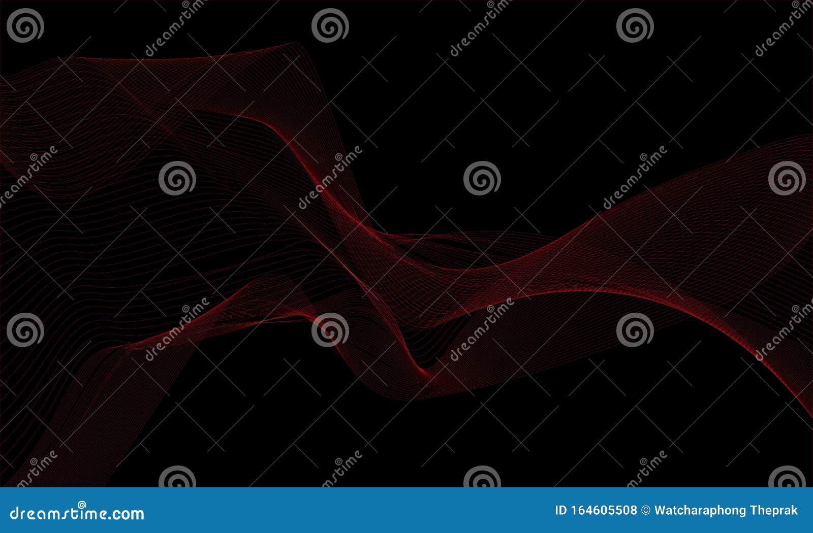 Multiple Wave Movement with Black Background Stock Vector ...