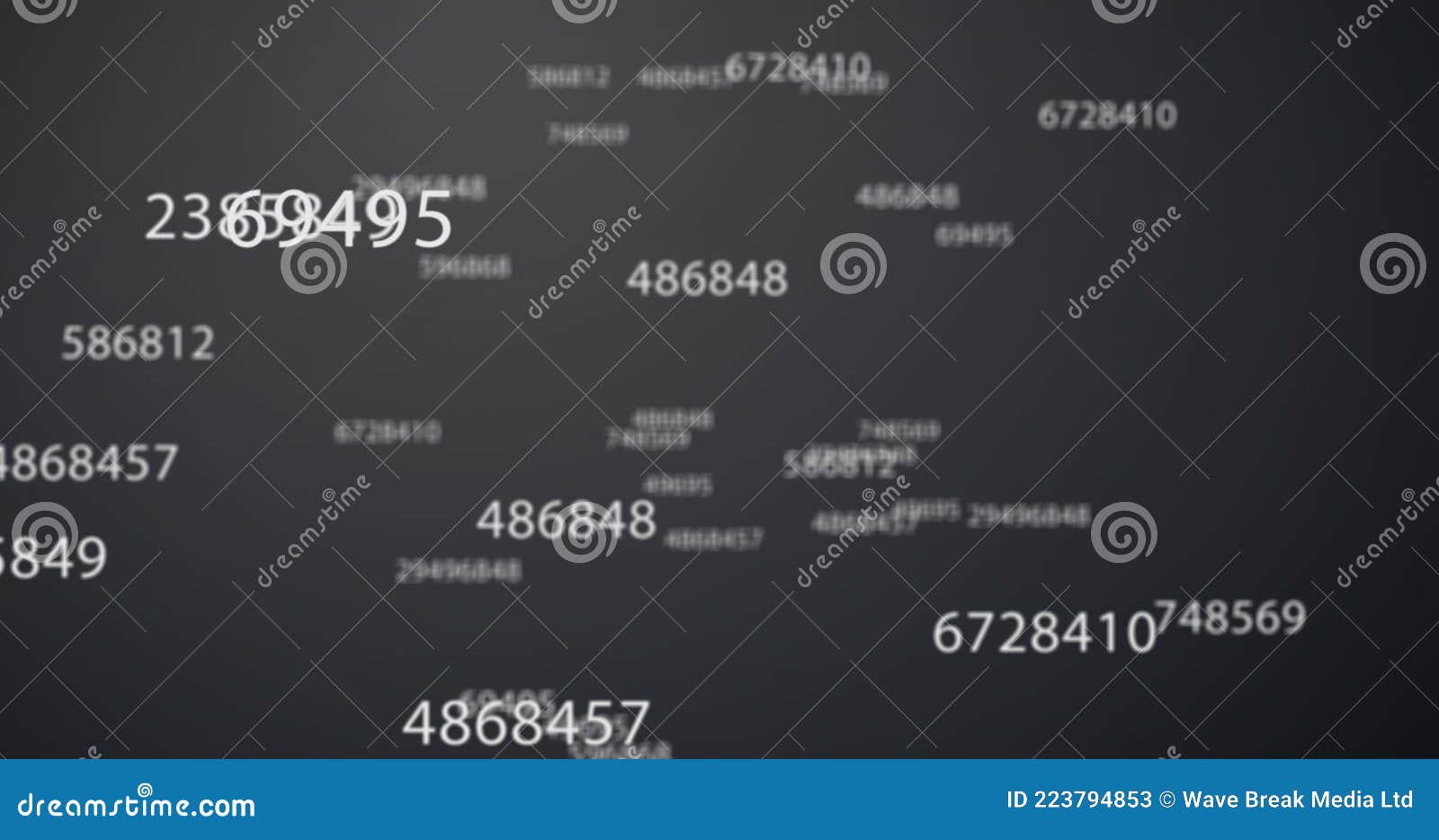 Multiple White Numbers Rising Growing Changing Image. Stock ...