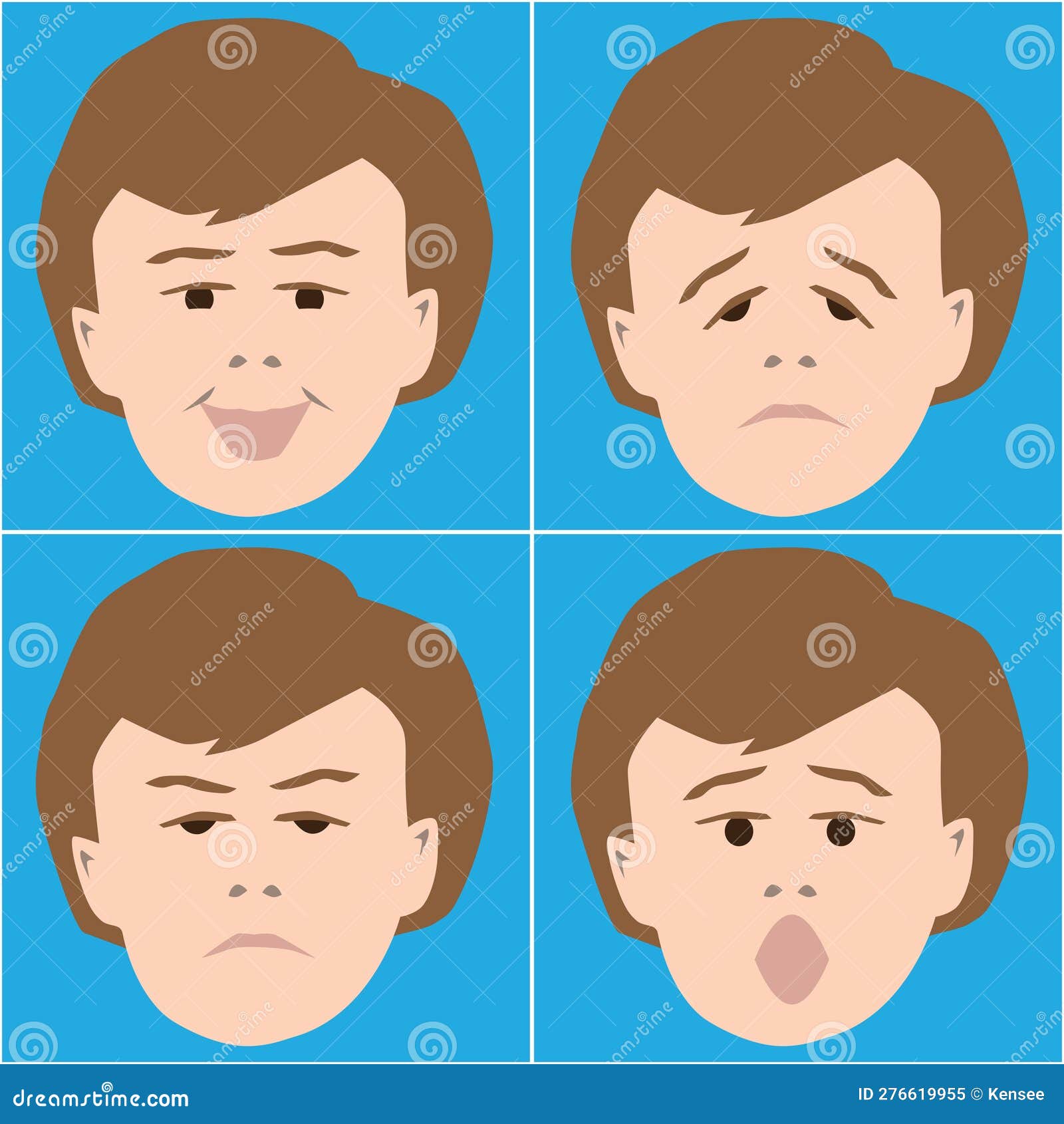 Multiple Wild Mood Swings stock vector. Illustration of stages - 276619955