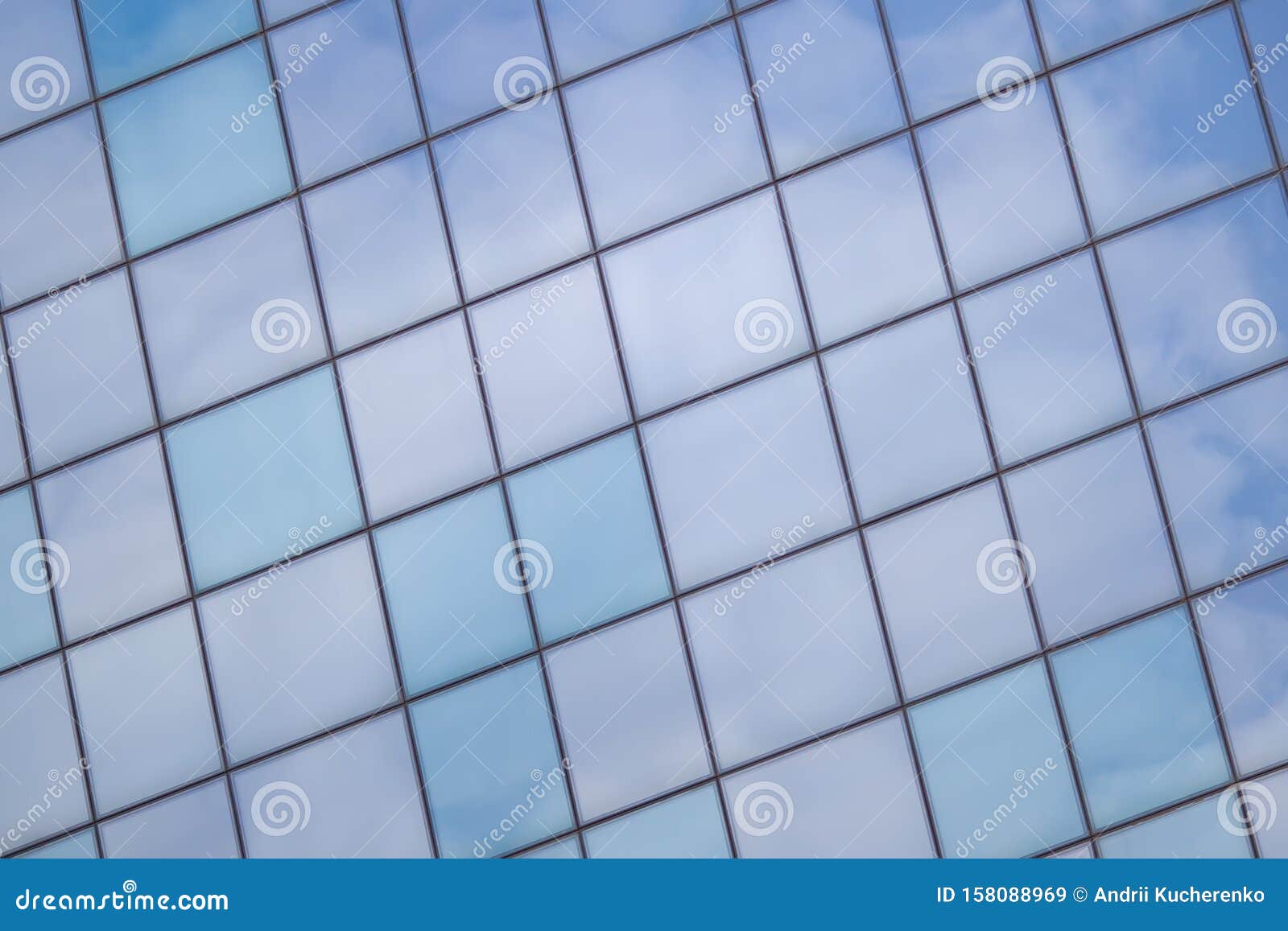 Multiple Windows Background with Sky Reflection Stock Image - Image of ...
