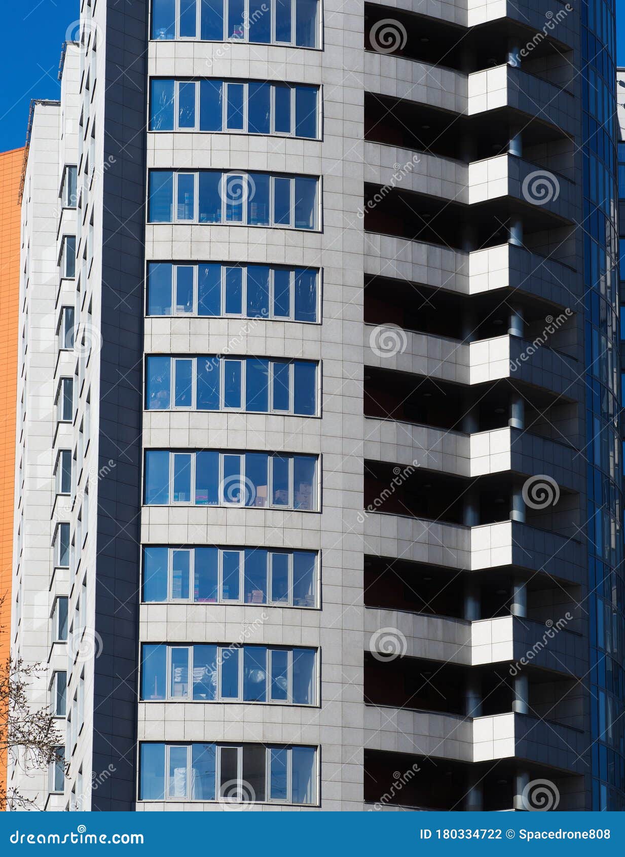 Multiple Windows of High Rise Building Background Stock Photo - Image ...