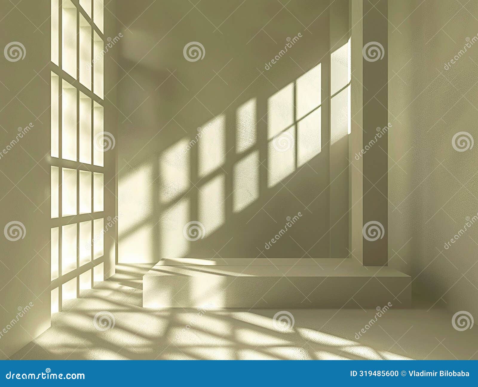 Room Filled with Windows and Bright Light Stock Illustration ...