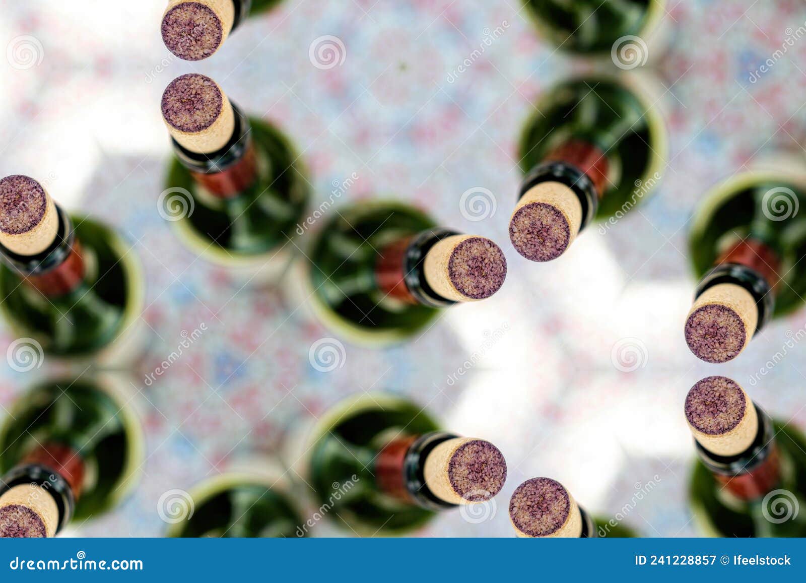 Multiple Wine Bottle with Wine Cork Stock Image - Image of material ...