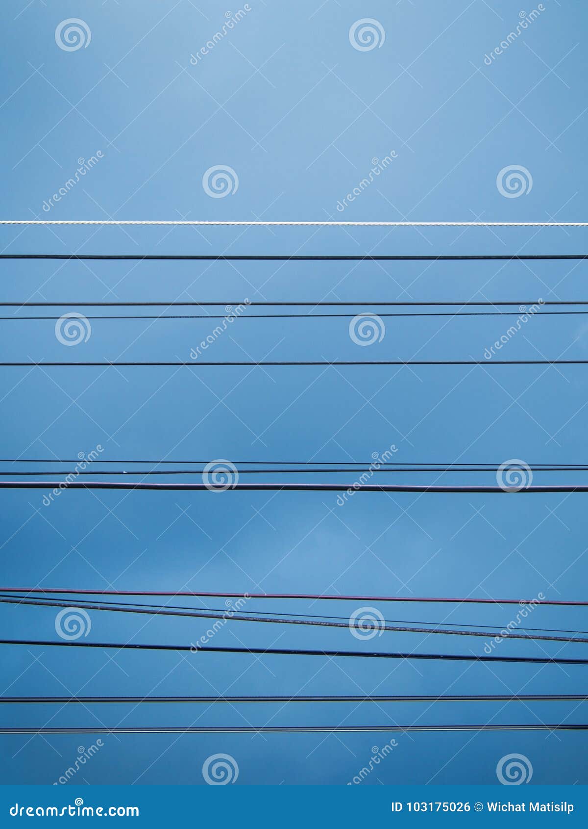 Multiple Wires are Parallel Lines Stock Photo - Image of industry ...