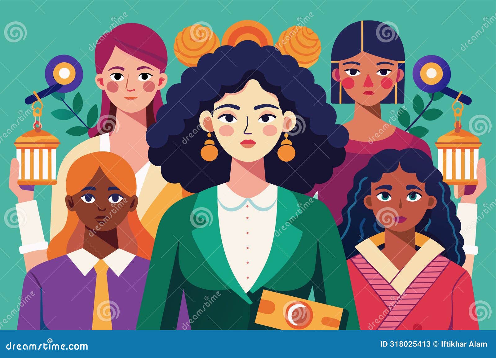 Multiple Women Standing Closely Next To Each Other in a Group Setting ...