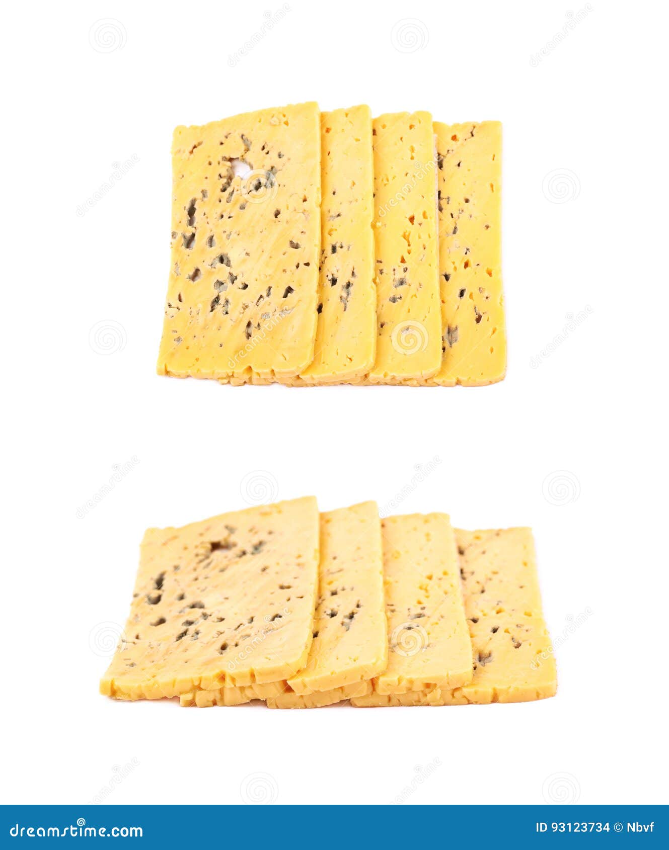 Multiple Yellow Cheese Slices Isolated Stock Photo - Image of macro ...