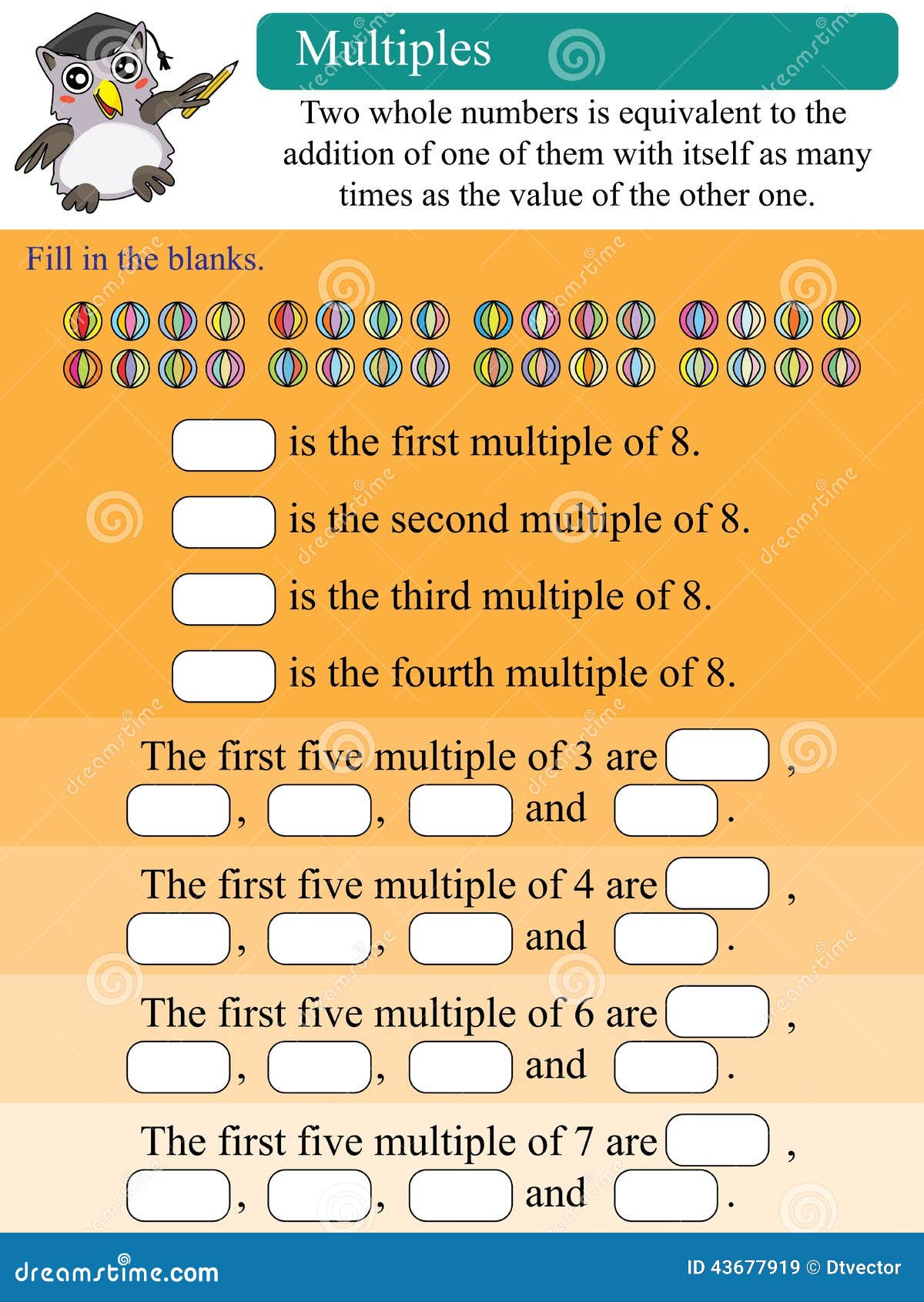 Multiples mathématiques illustration de vecteur. Illustration of grand ...