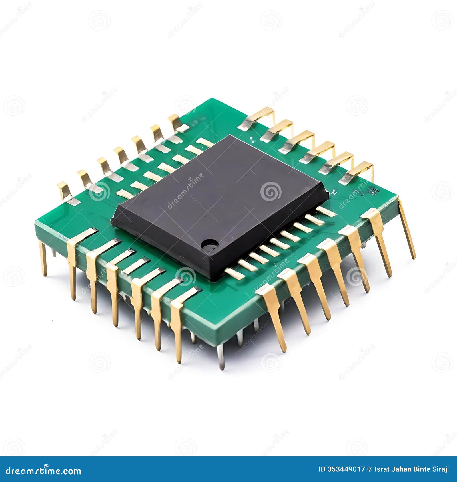 Multiplexer IC Isolated on a White Background Stock Illustration ...