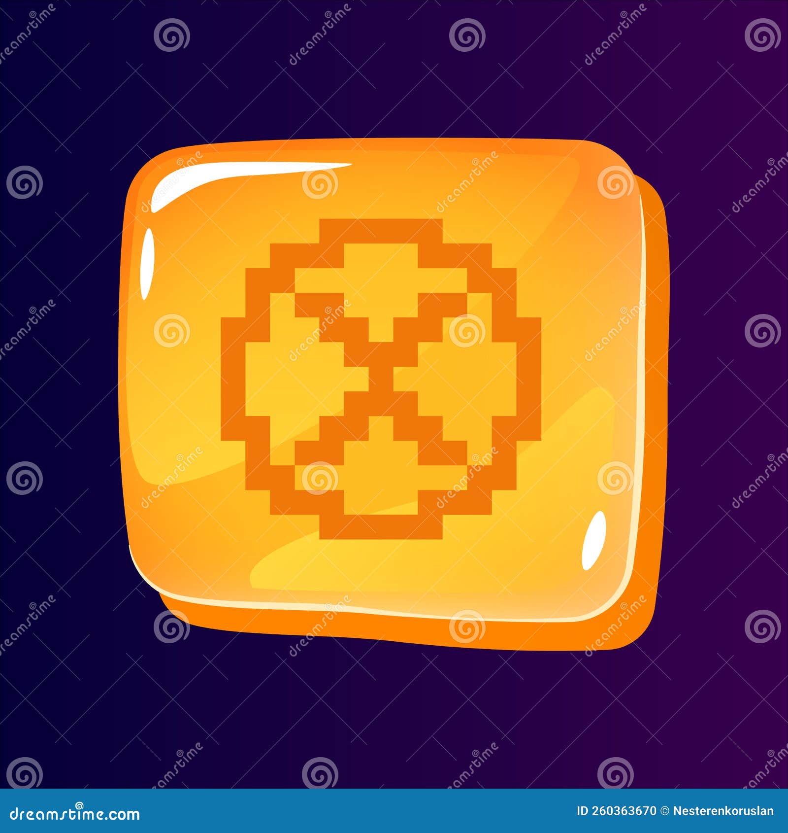 Multiplication Action Glossy Ui Button with Pixelated Icon Stock Vector - Illustration of ...