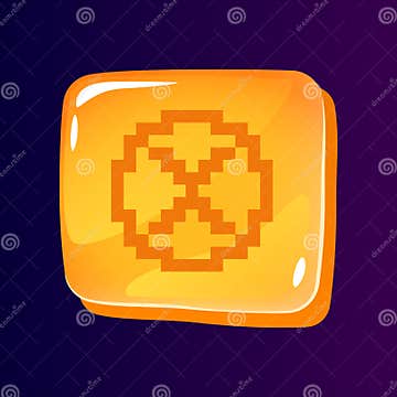 Multiplication Action Glossy Ui Button with Pixelated Icon Stock Vector - Illustration of ...