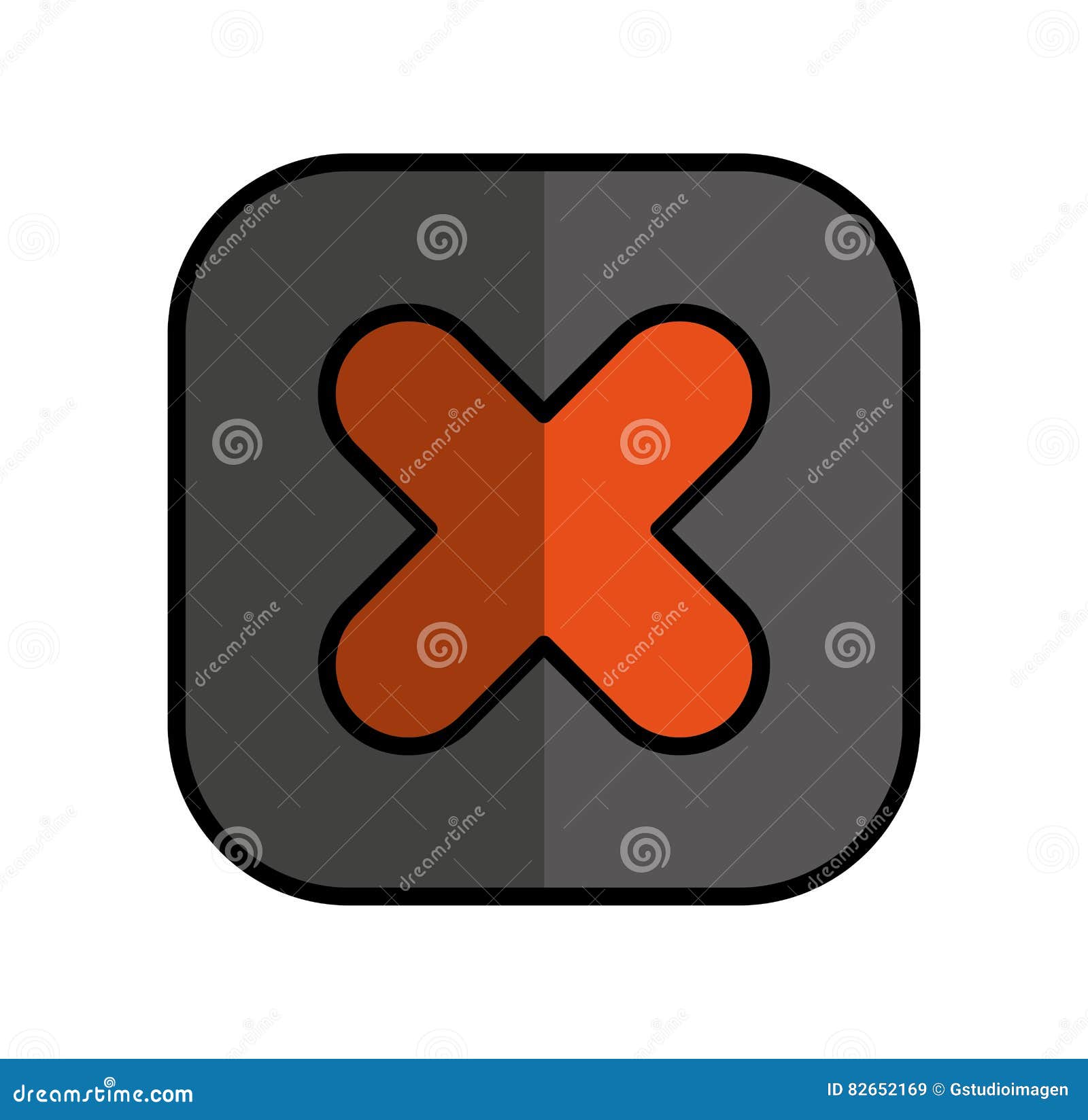 Multiplication Button Symbol Isolated Icon Stock Illustration ...