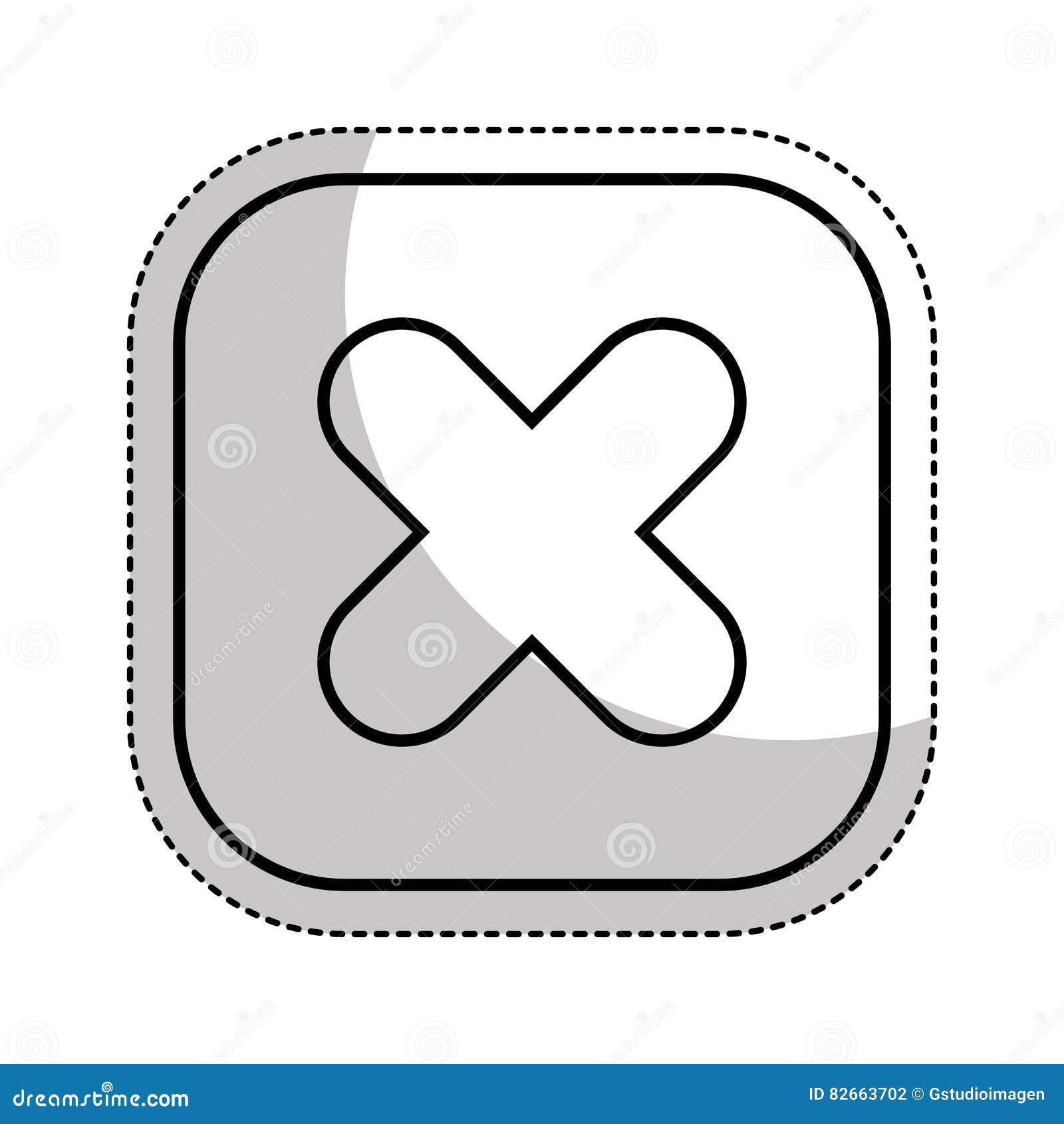Multiplication Button Symbol Isolated Icon Stock Illustration ...