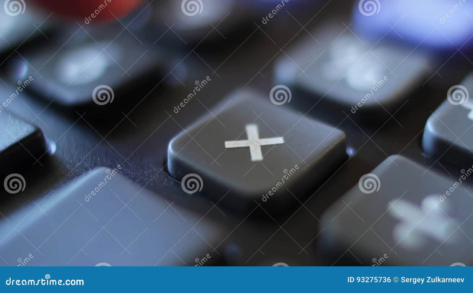 Multiplication on a Calculator Device. Finger Press on Multiplication ...