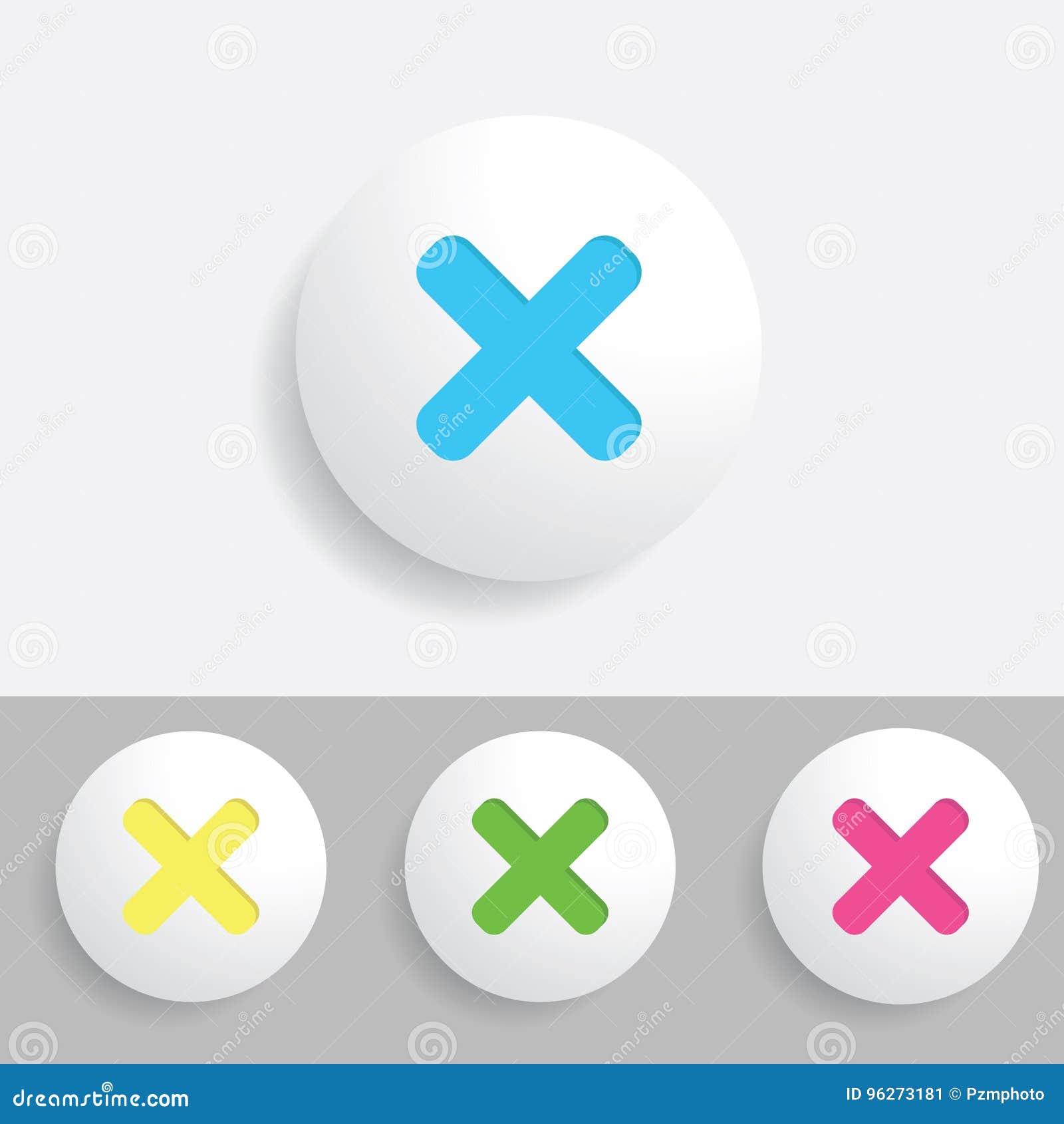 Multiplication / Cross / Close Button Vector Illustration Stock Vector ...