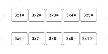 Multiplication and Division Table of 3. Maths Card with an Example ...