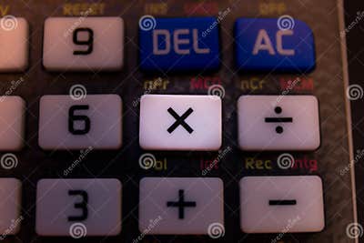 Multiplication Key of the Keyboard of a Scientific Calculator Stock ...
