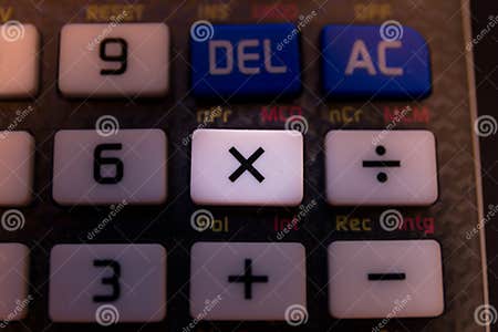 Multiplication Key of the Keyboard of a Scientific Calculator Stock ...