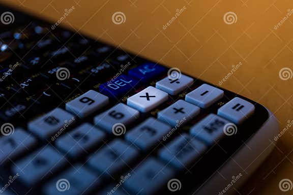 Multiplication Key of a Scientific Calculator Keyboard Stock Photo ...