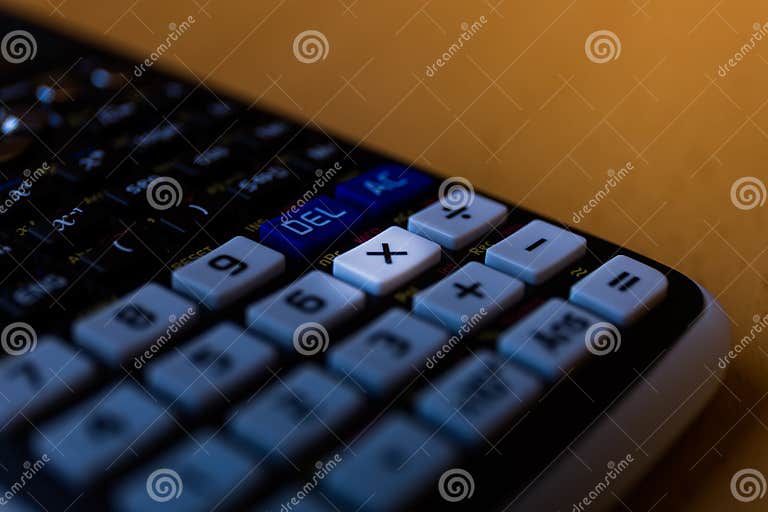 Multiplication Key of a Scientific Calculator Keyboard Stock Photo ...