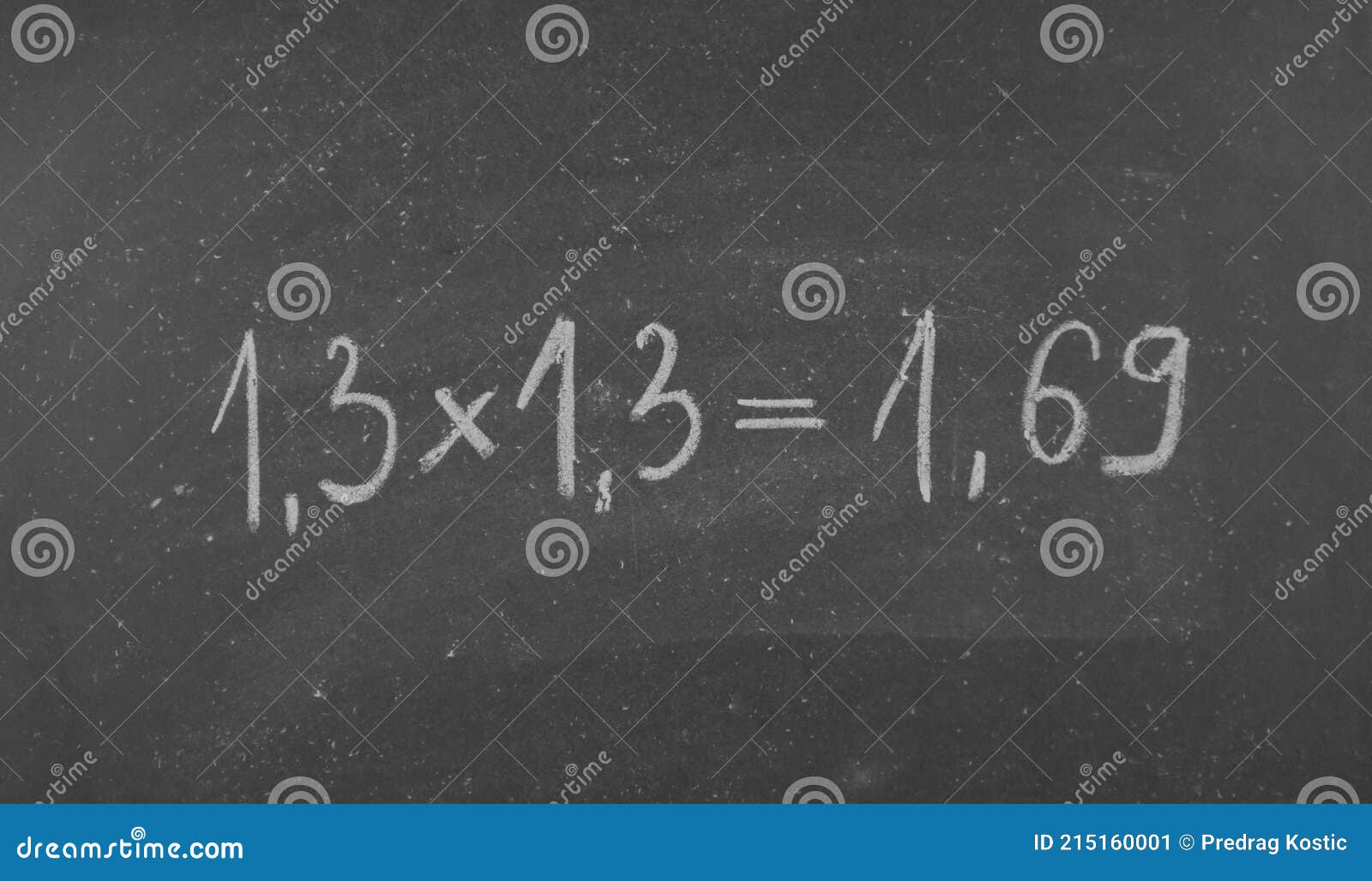 Multiplication Of Numbers With A Decimal Notation Stock Image Image Of Black Text 215160001