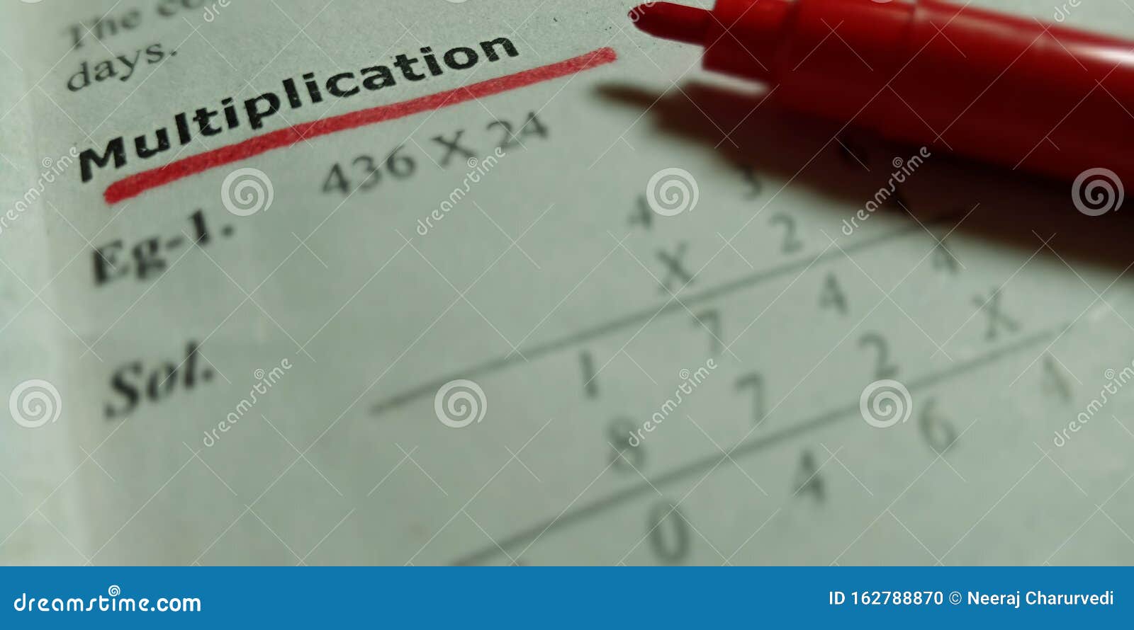 Multiplication Red Underlined Mathematical Words Displaying Stock Photo ... Multiplication Red Underlined Mathematical Words Displaying Stock Photo ...
