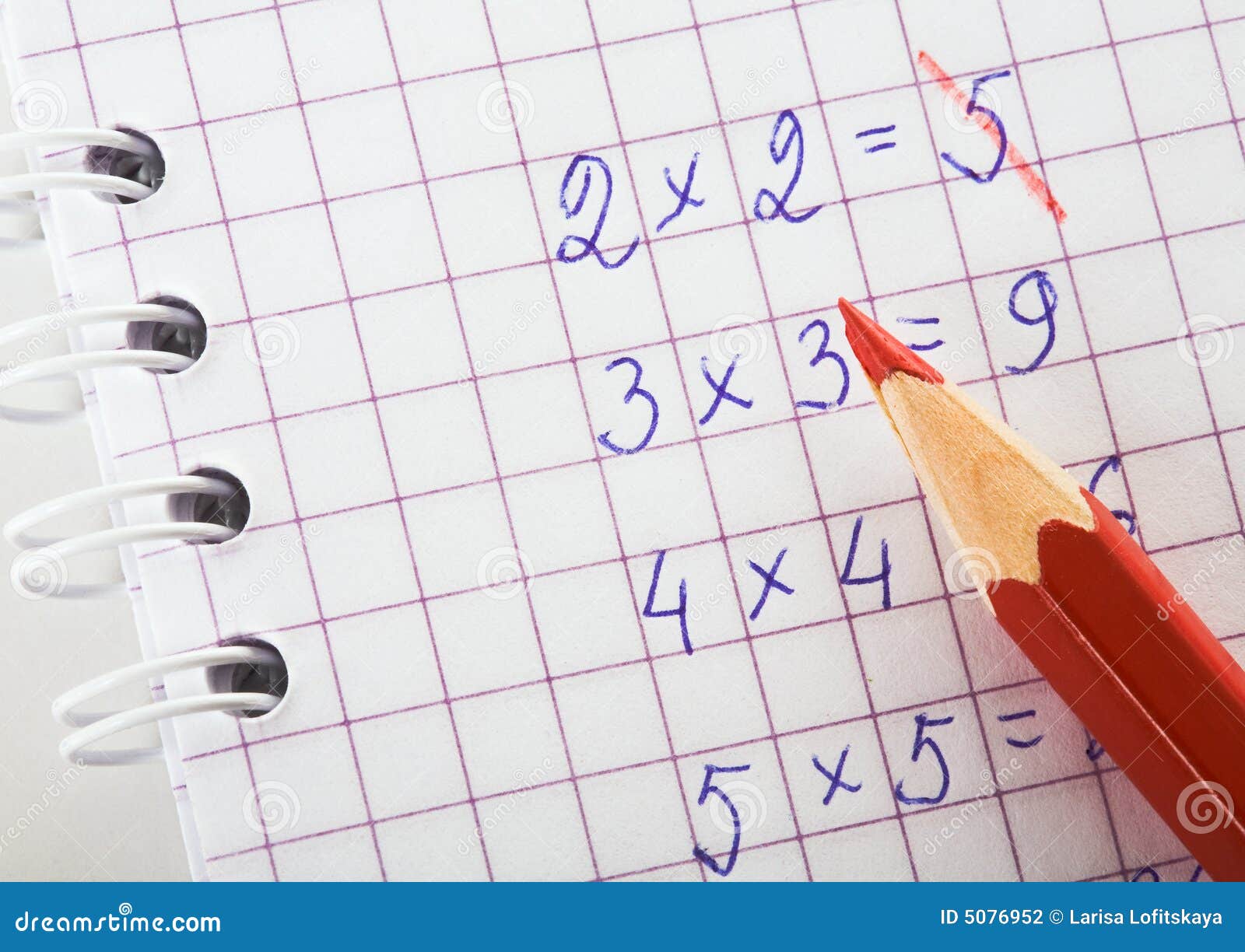 Multiplication Table Picture. Image: 5076952