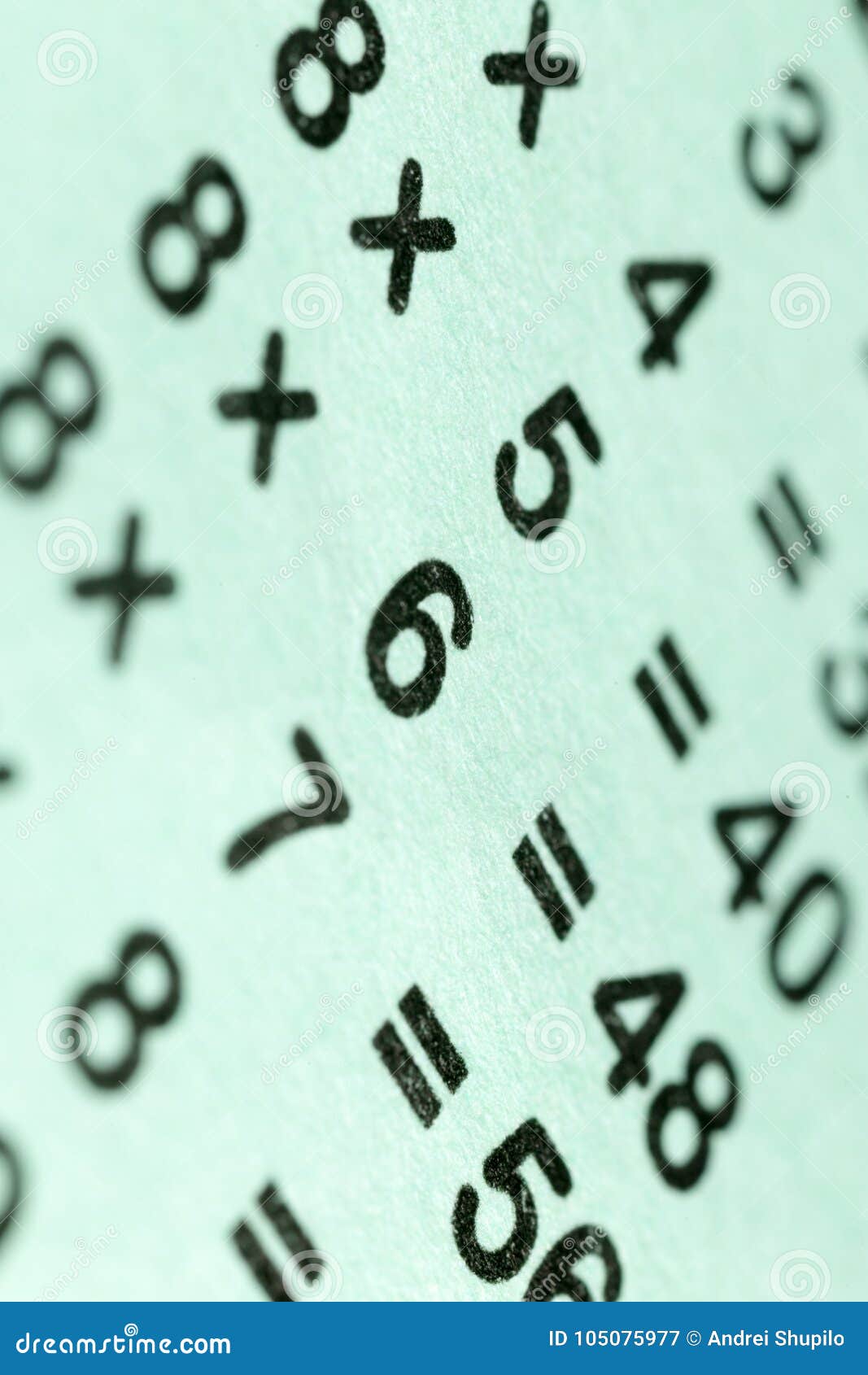 Multiplication Table As a Background. Macro Stock Image - Image of ...