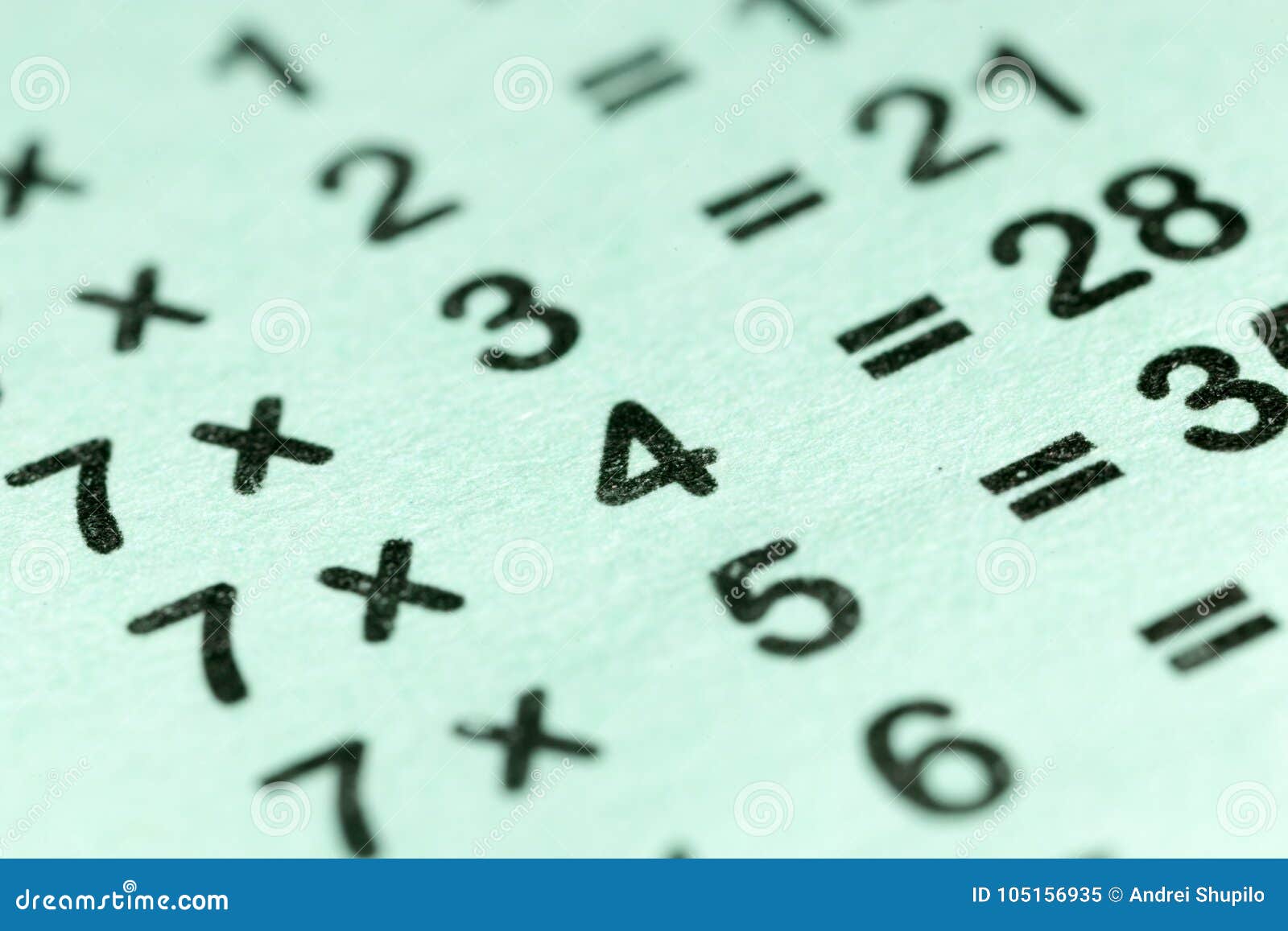 Multiplication Table As a Background. Macro Stock Image - Image of ...