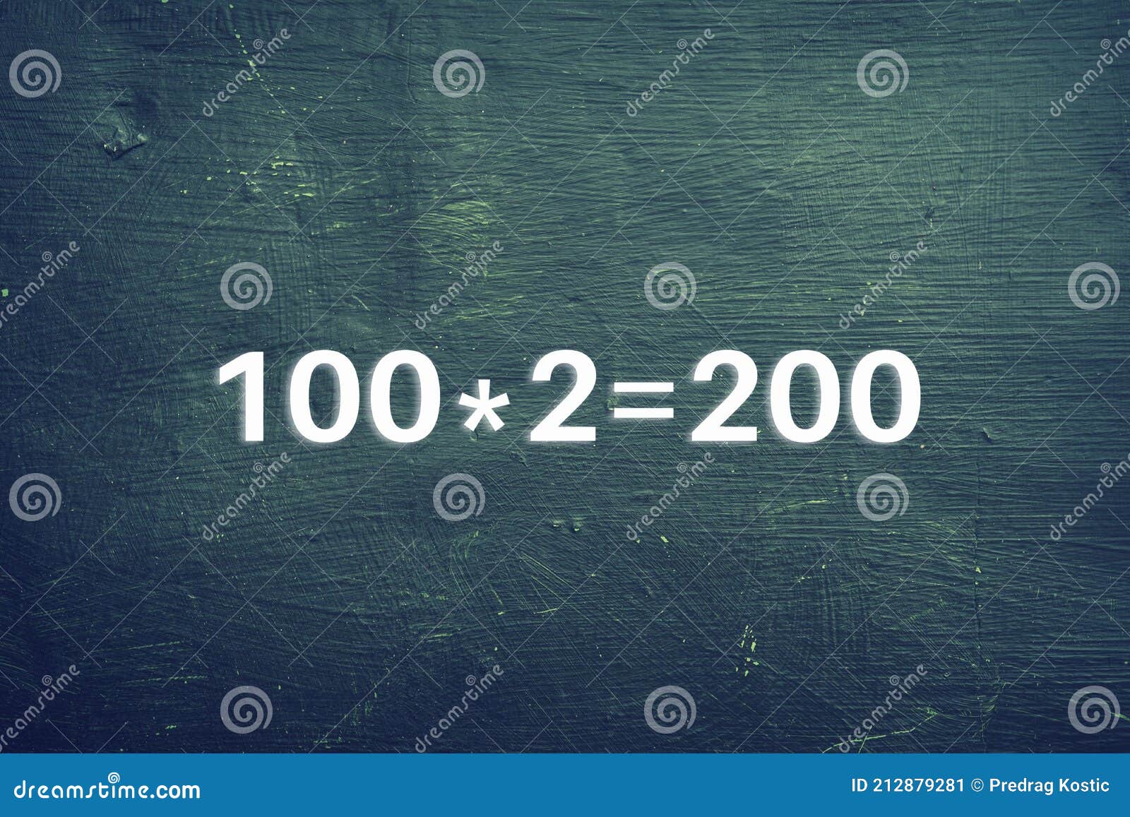 Multiplication of Two Numbers 100 * 2. Stock Image - Image of board ...