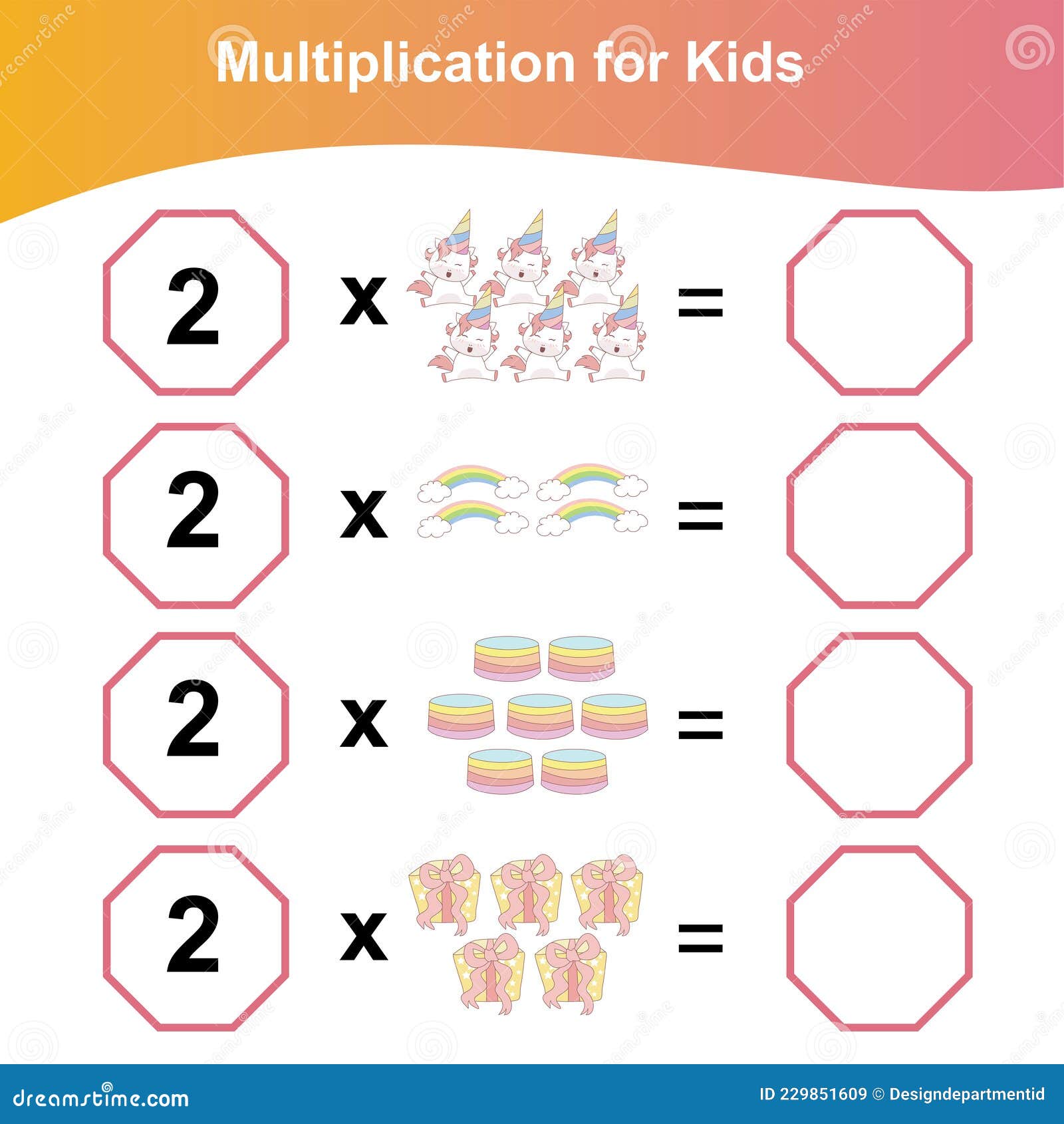 Multiplication Sentence Worksheets