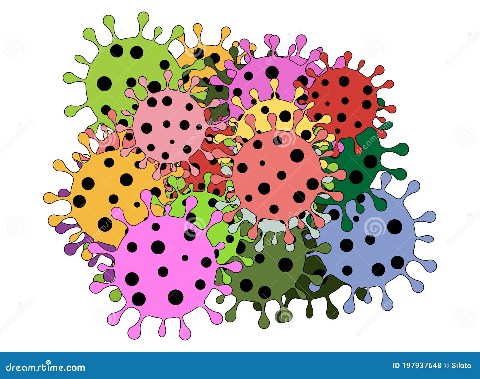 Multiplication of Viruses - Epidemic Stock Vector - Illustration of ...