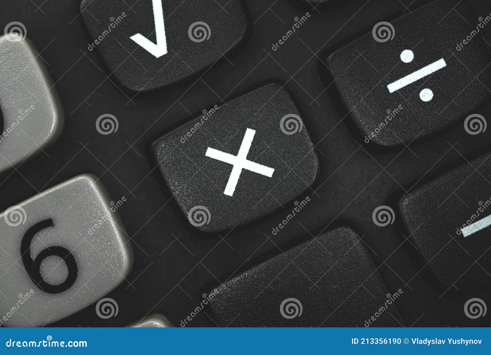 Multiply Button with Sign Amd Symbol Close Up, Calculator Close Up ...