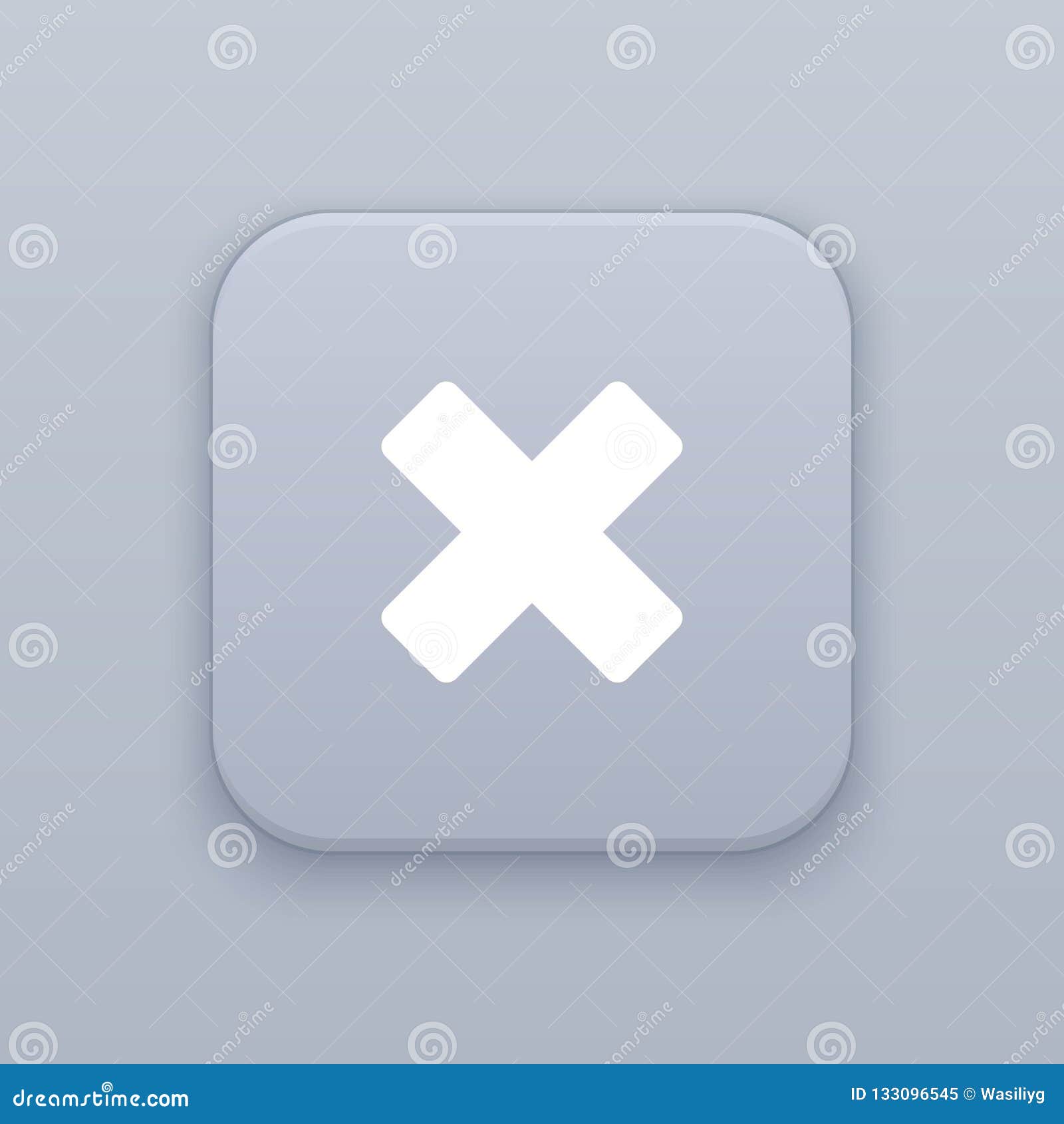 Multiply , Gray Vector Button with White Icon Stock Vector ...